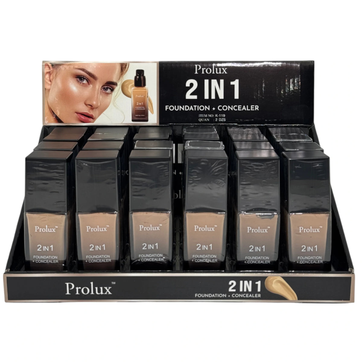 Base de Maquillaje 2 en 1 + Corrector Prolux | Cosméticos al por Mayor – Cosmeticosalpormayor.com