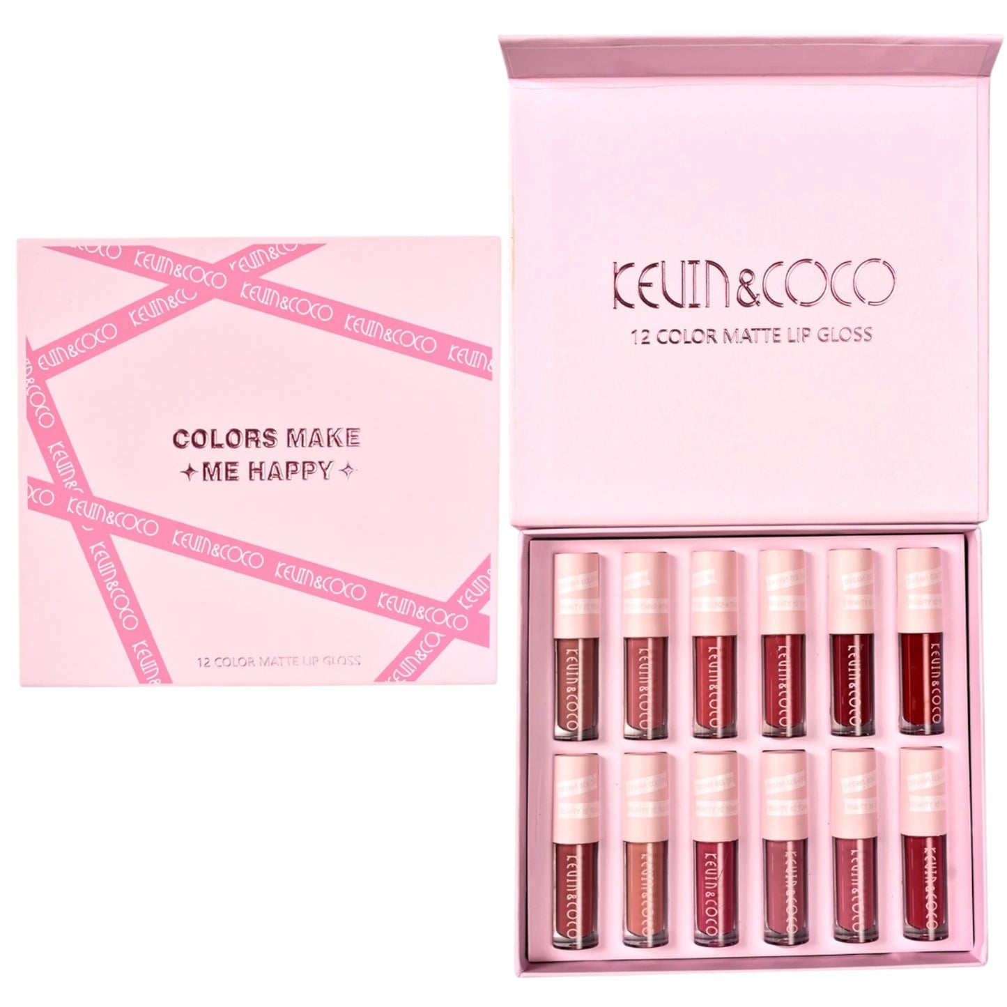 Brillo de Labios Mate 12 Colores Kevin & Coco | Cosméticos al por Mayor ...