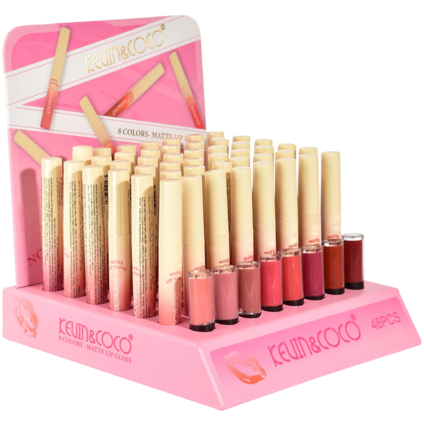 Brillo de Labios Mate en 8 Colores Kevin & Coco | Cosméticos al por ...
